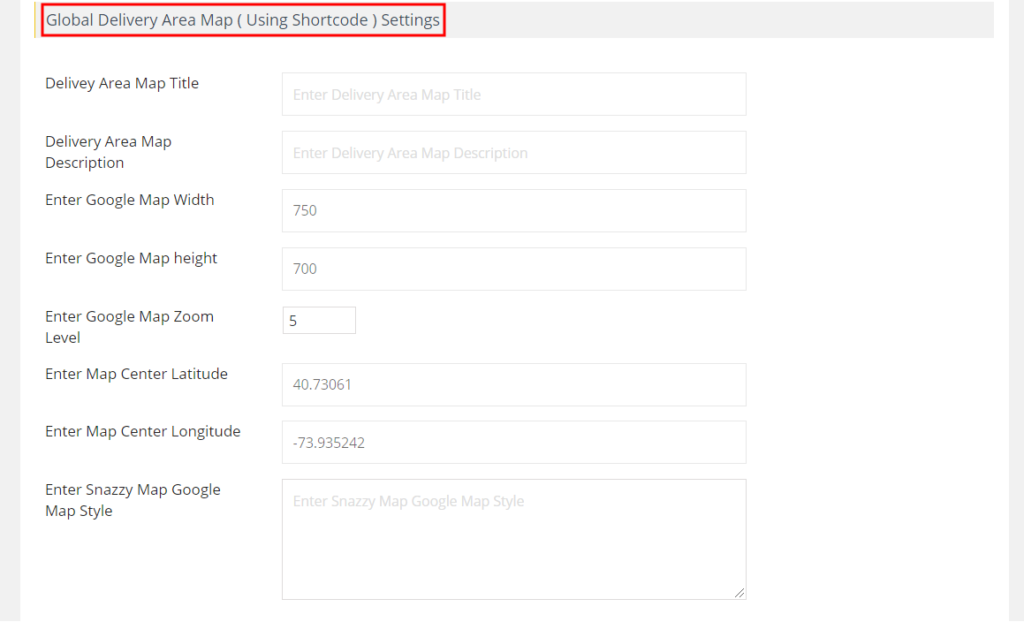 Delivery Area Pro Plugin Important Shortcodes - WooCommerce Delivery Area Pro