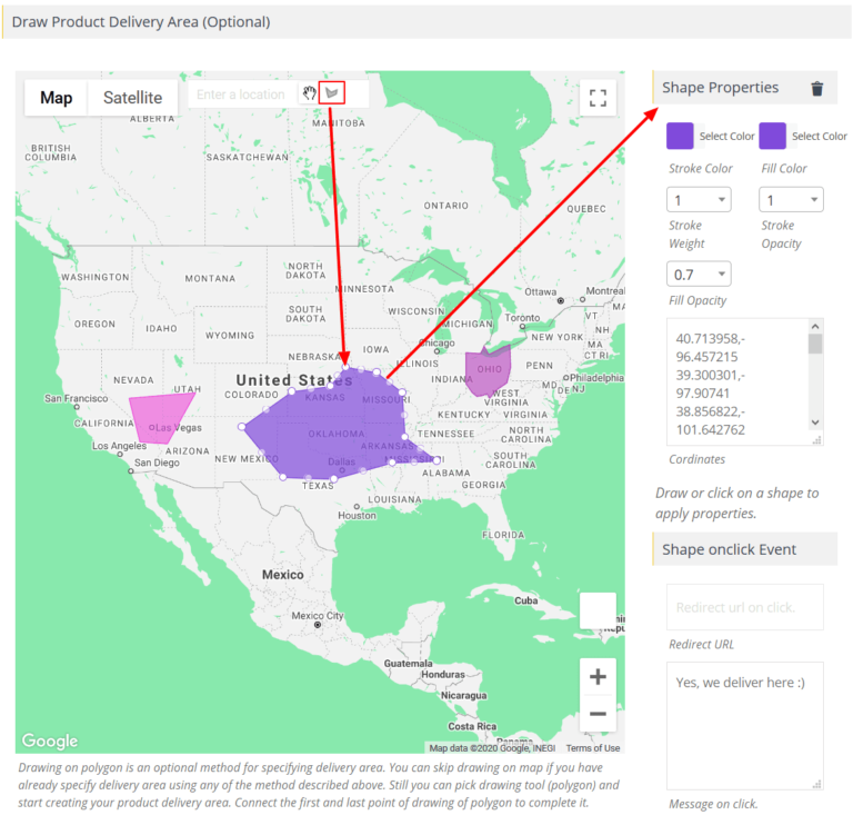 How To Define Delivery Area By Drawing - WooCommerce Delivery Area Pro
