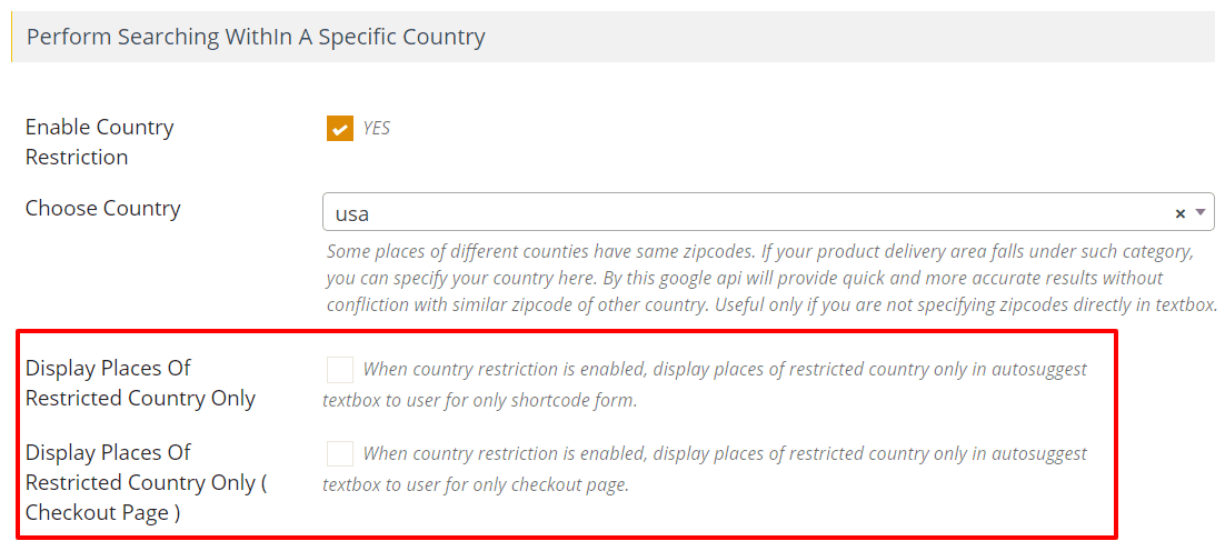 How To Enable Country Restriction - WooCommerce Delivery Area Pro