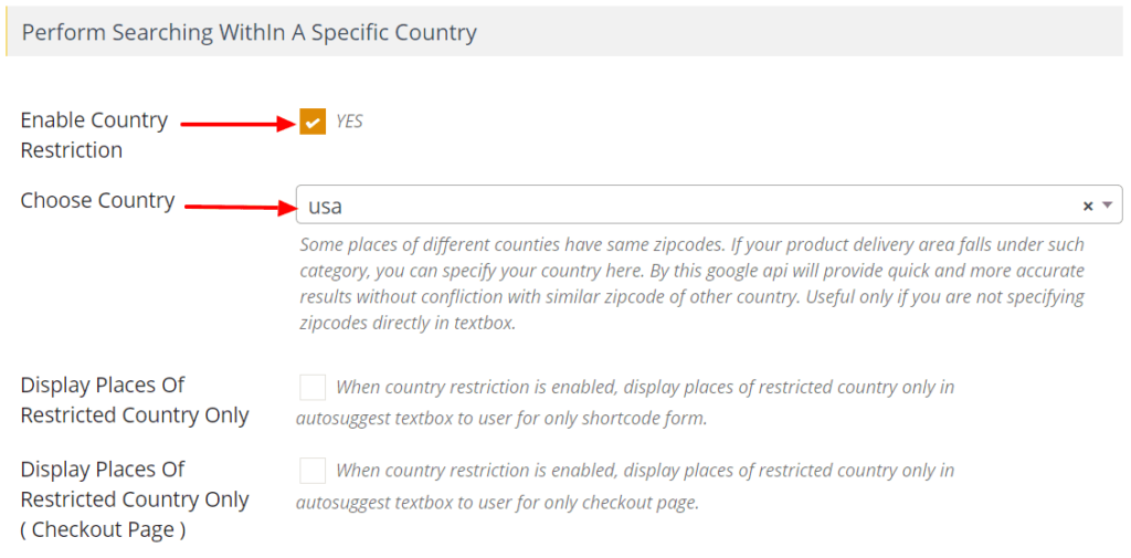 How To Enable Country Restriction - WooCommerce Delivery Area Pro